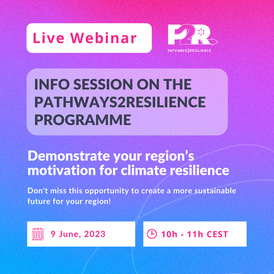 Webinar: Info session on the Pathways2Resilience programme and how to Express your Interest ...